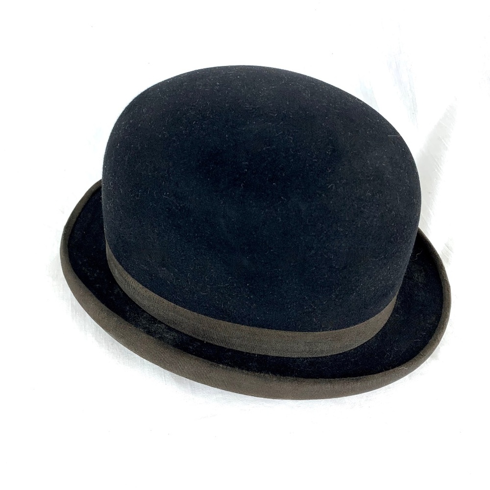 Antique Equestrian Bowler Hat Hard 1900s Costume Cosp… - Gem